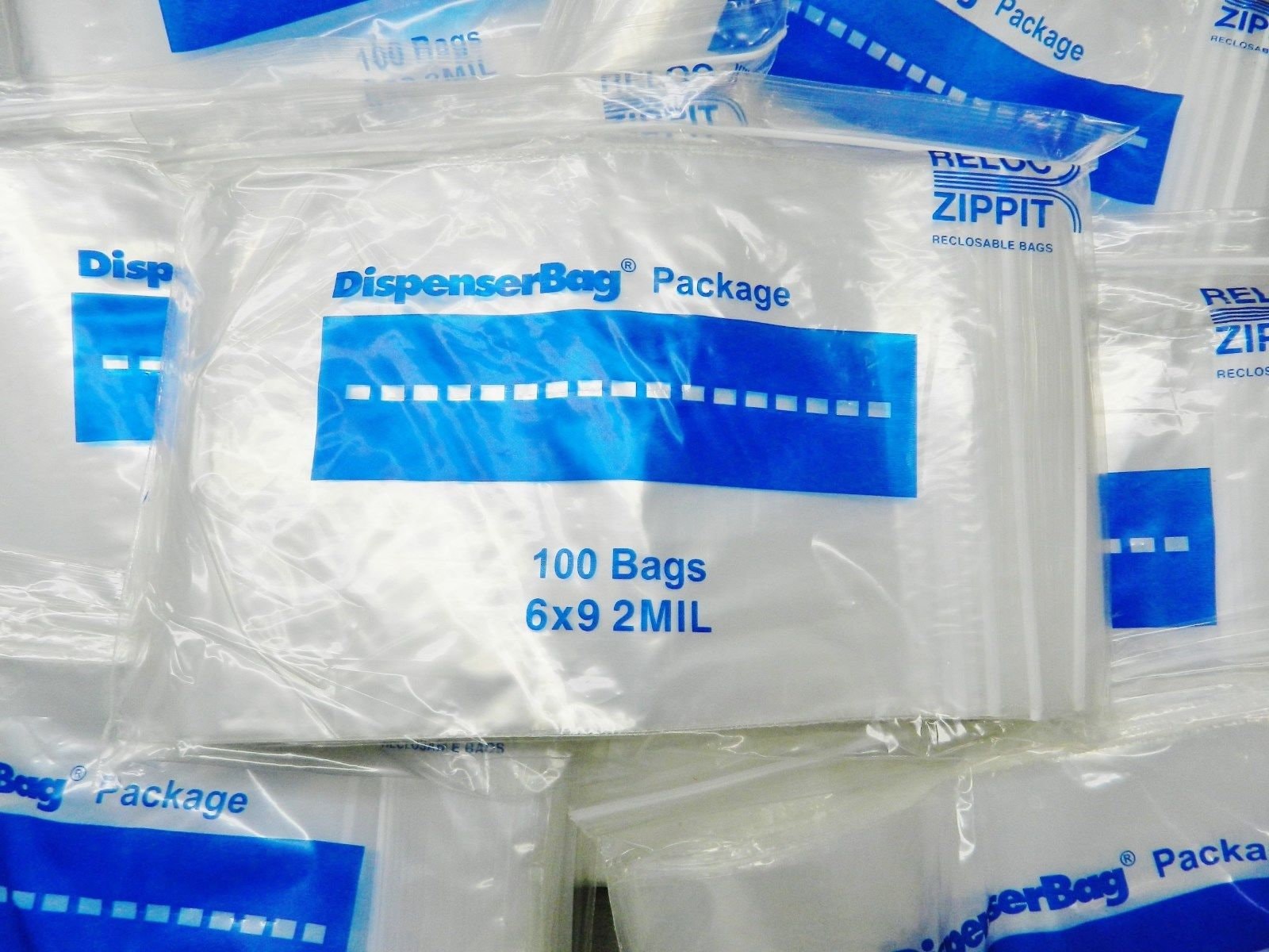1000 Zip Squeeze Lock Bags Reloc 6x9 Clear 2mil Poly Reclosable Bags 6 ...
