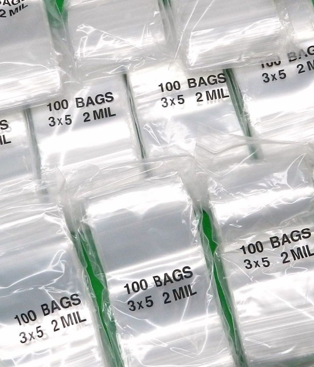 3000 Zip Seal Lock Bags 3x5 Clear 2 Mil Reclosable 3x5 Bolsas Squeeze ...