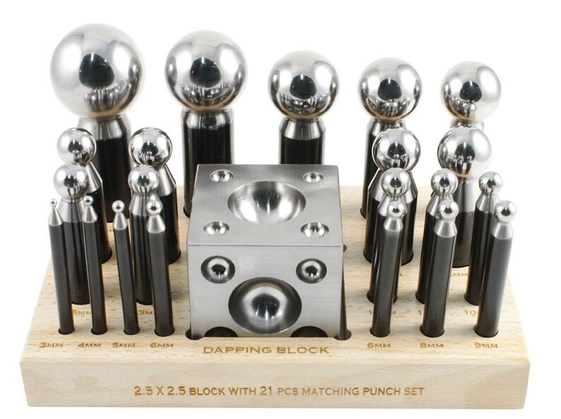 Dapping Set Punches & Block Steel Forming 23pc Large Size | Etsy