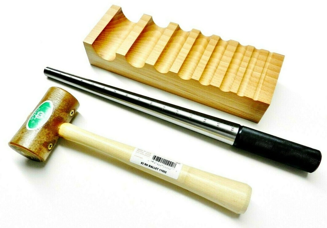 Whaley Wood Swage Block Steel Mandrel and Mallet Jewelry Ring - Etsy