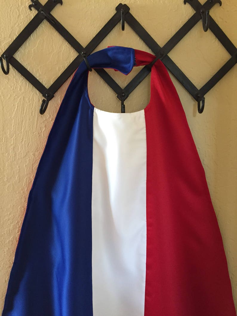 Adult Mid-length (37") Flag Cape - French Flag Showen - Etsy