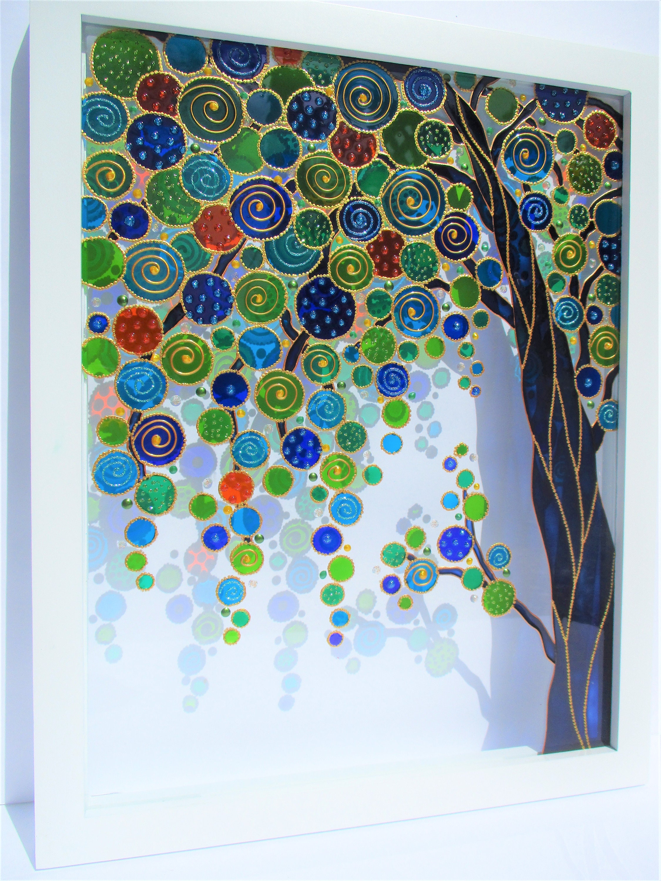 Tree Art 12x15 Glass Painting Glass Art Painted Glass Window | Etsy