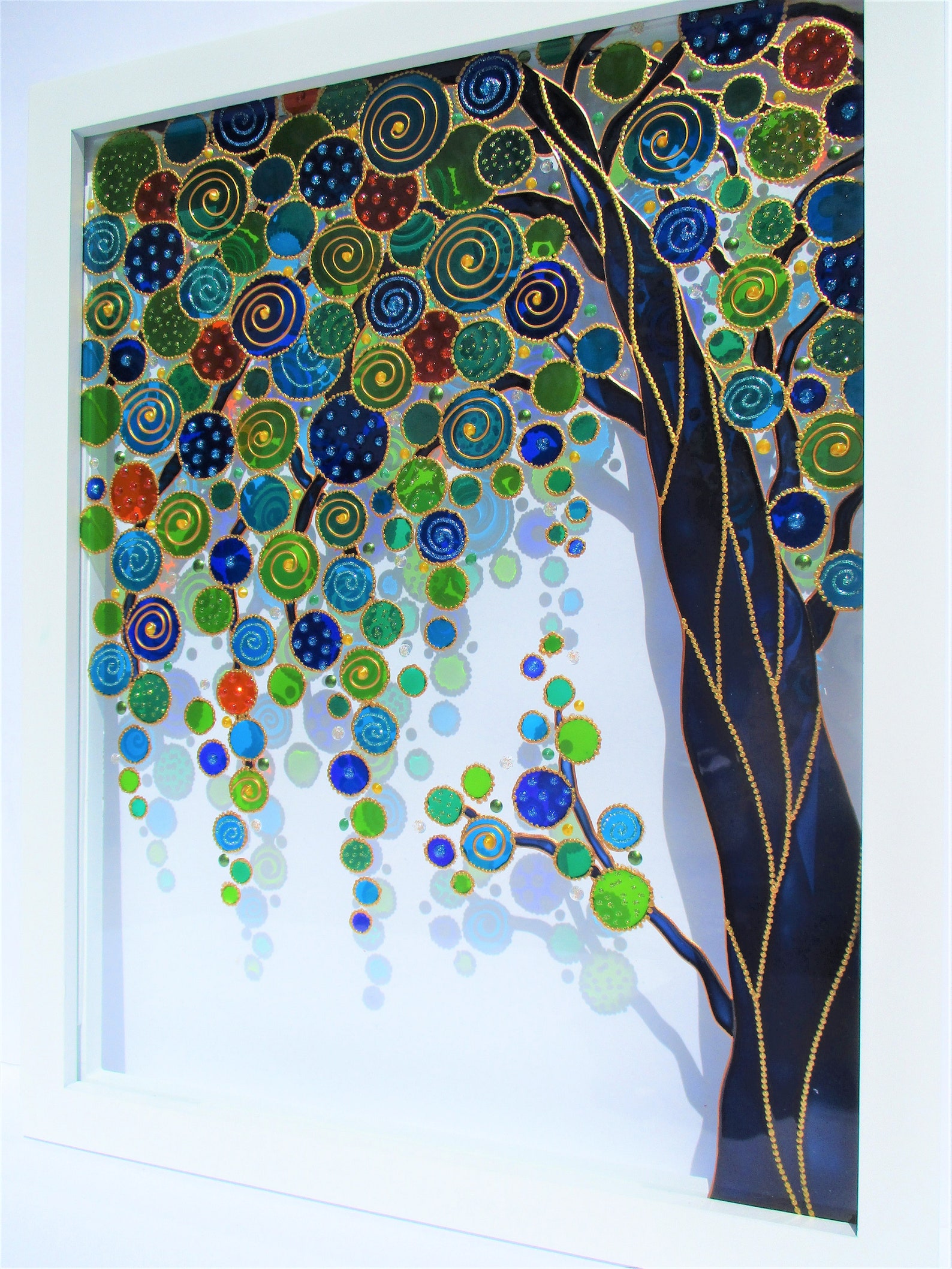 Tree Art 12x15 Glass Painting Glass Art Painted Glass Window - Etsy