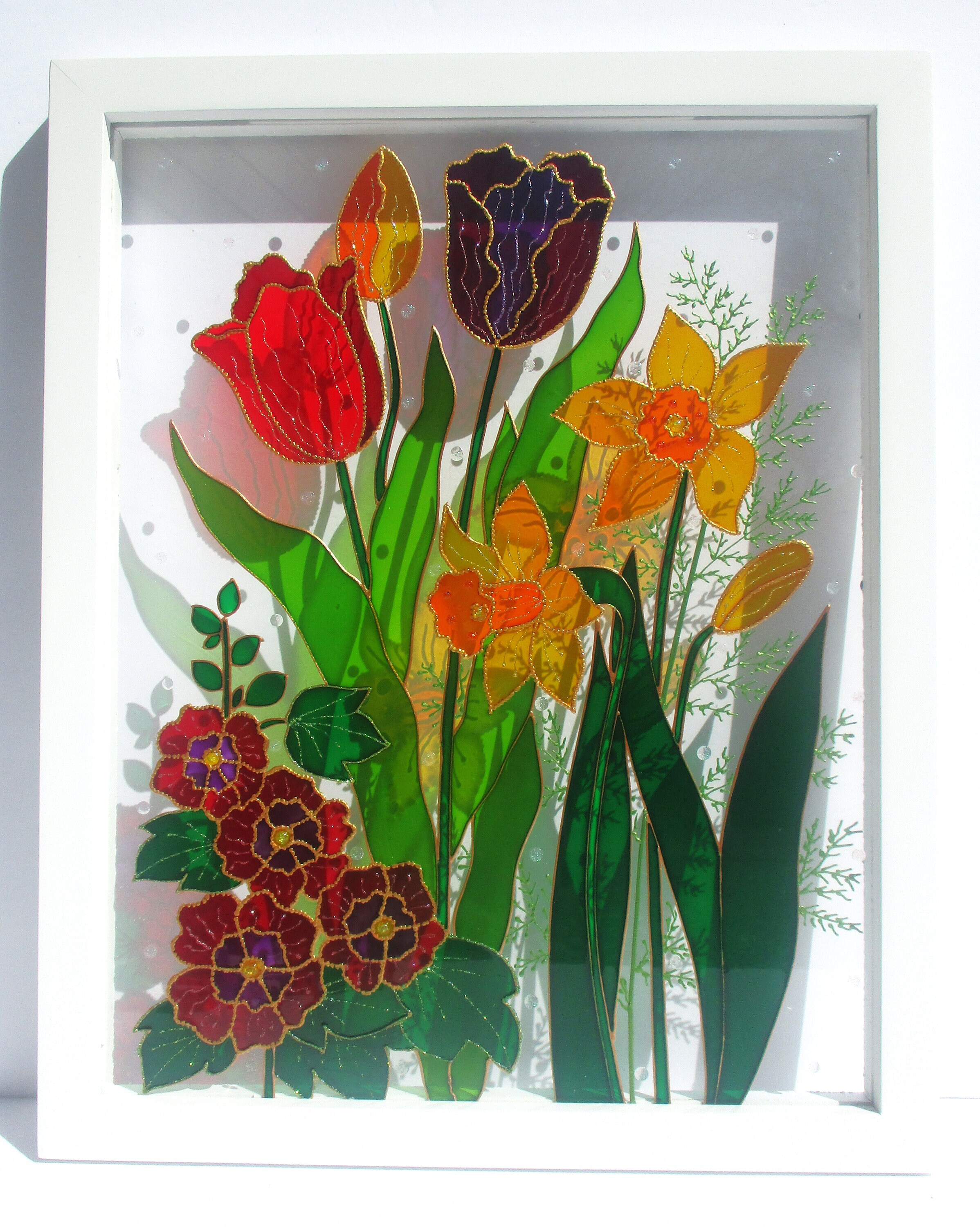 Simple Glass Painting Designs Of Flowers