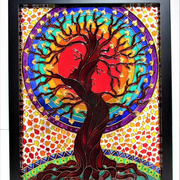 Tree of Life Stained Glass Pattern - Etsy