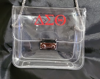 Delta Sigma Theta Clear Tote, Stadium Approved Bag, Gift - Etsy
