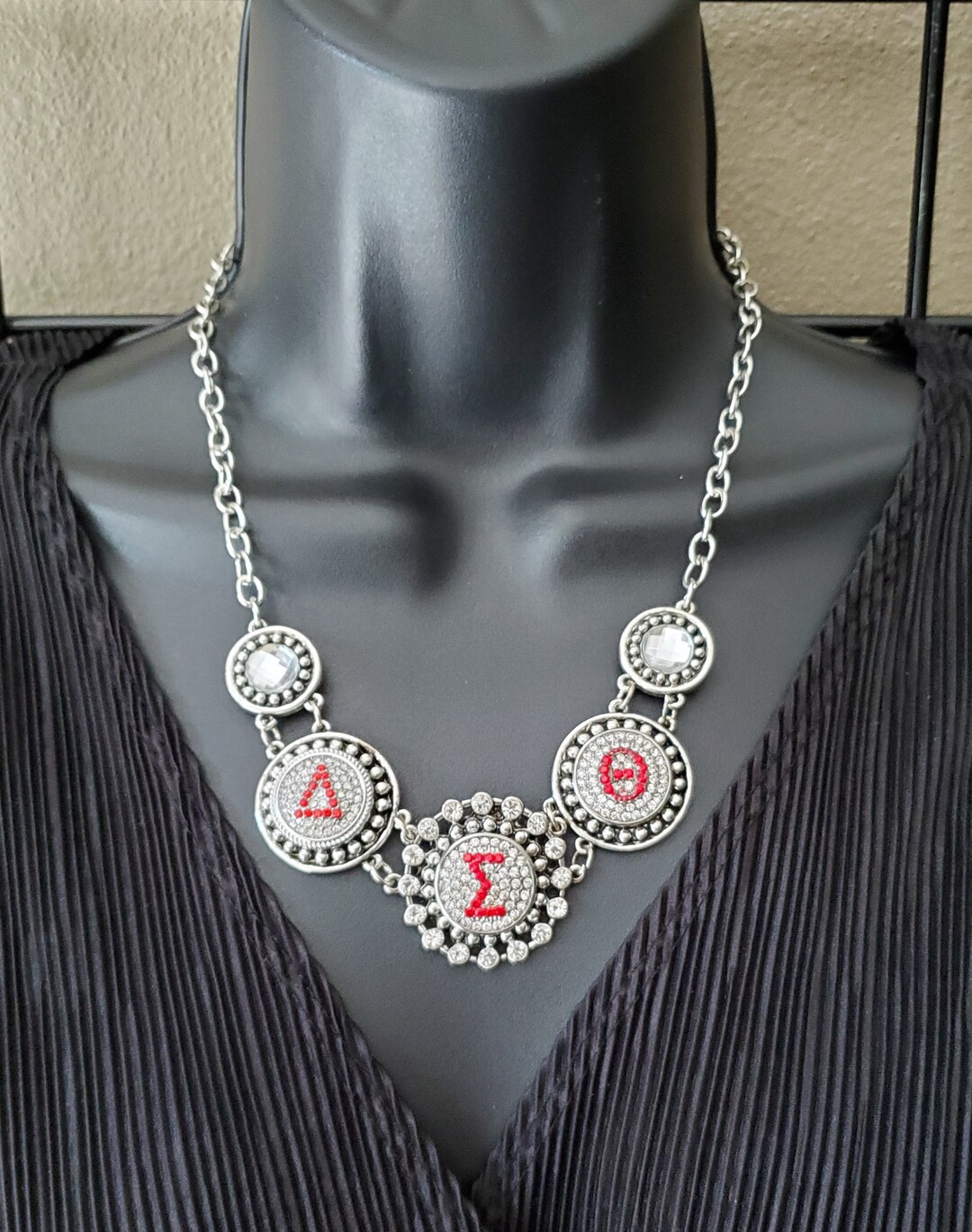 Delta Sigma Theta Bling Necklace - Etsy