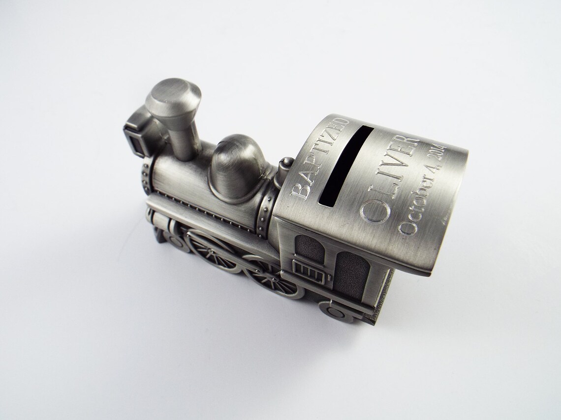 Personalized Train Bank Locomotive Piggy Bank Personalized - Etsy