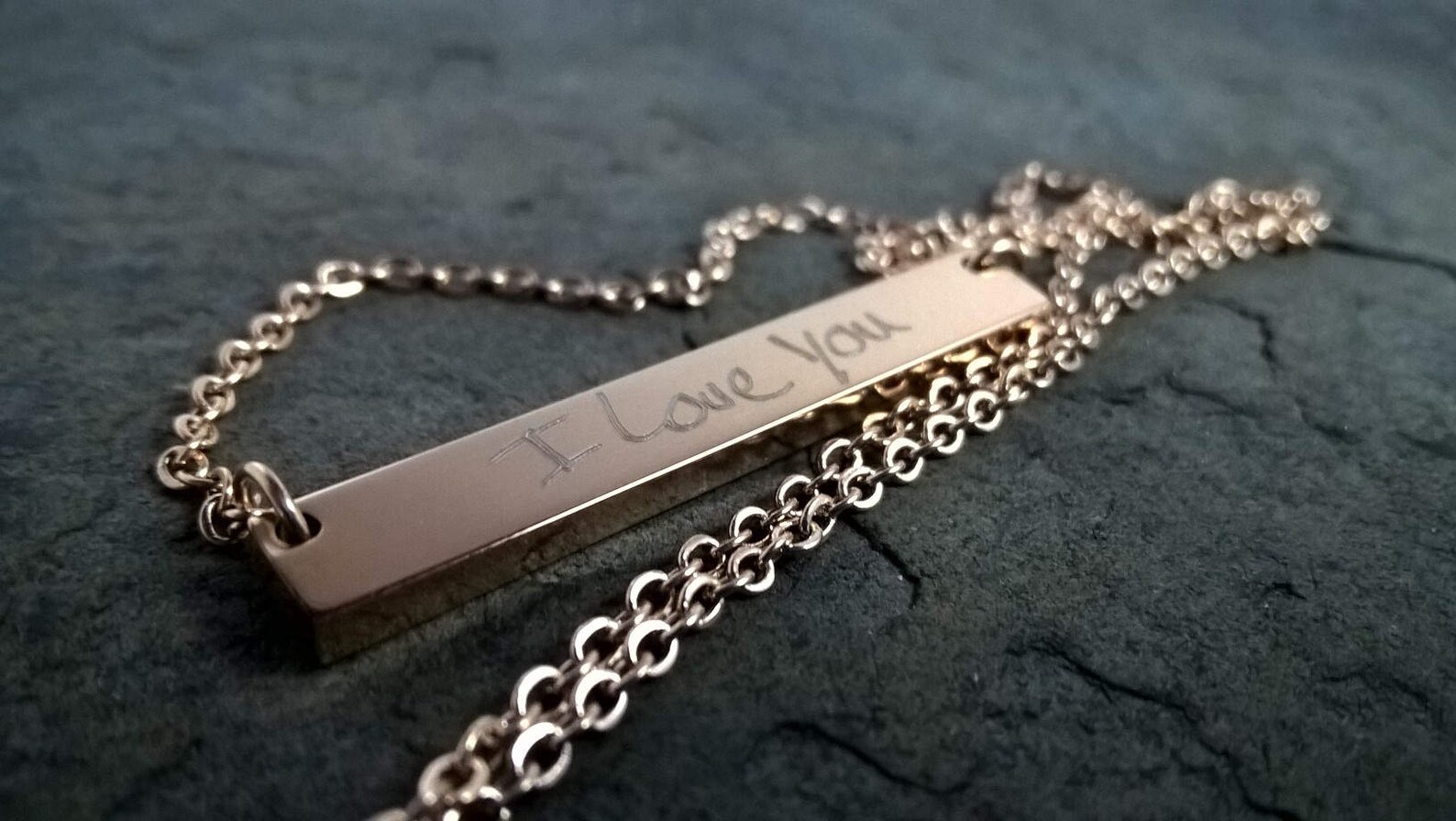 Engraved Handwritten Necklace, Personalized Handwriting Jewelry, Custom ...