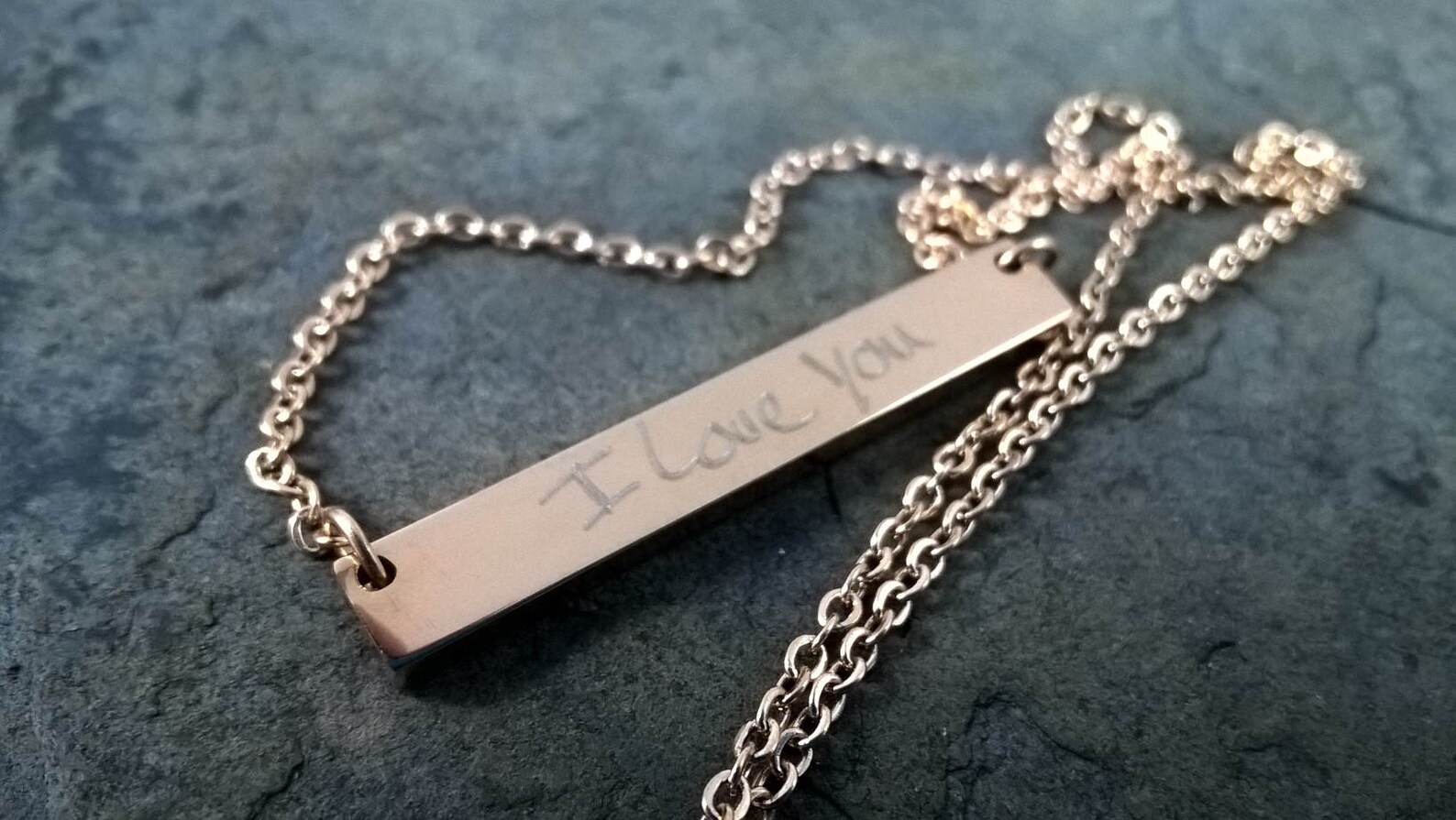 Engraved Handwritten Necklace, Personalized Handwriting Jewelry, Custom ...