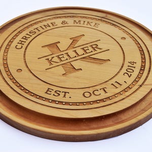 Personalized Cutting Board, Engraved Circular Board, Round Cutting ...