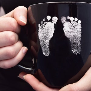Personalized Foot Print Mug, Foot Print Coffee Mug, Actual Footprint ...