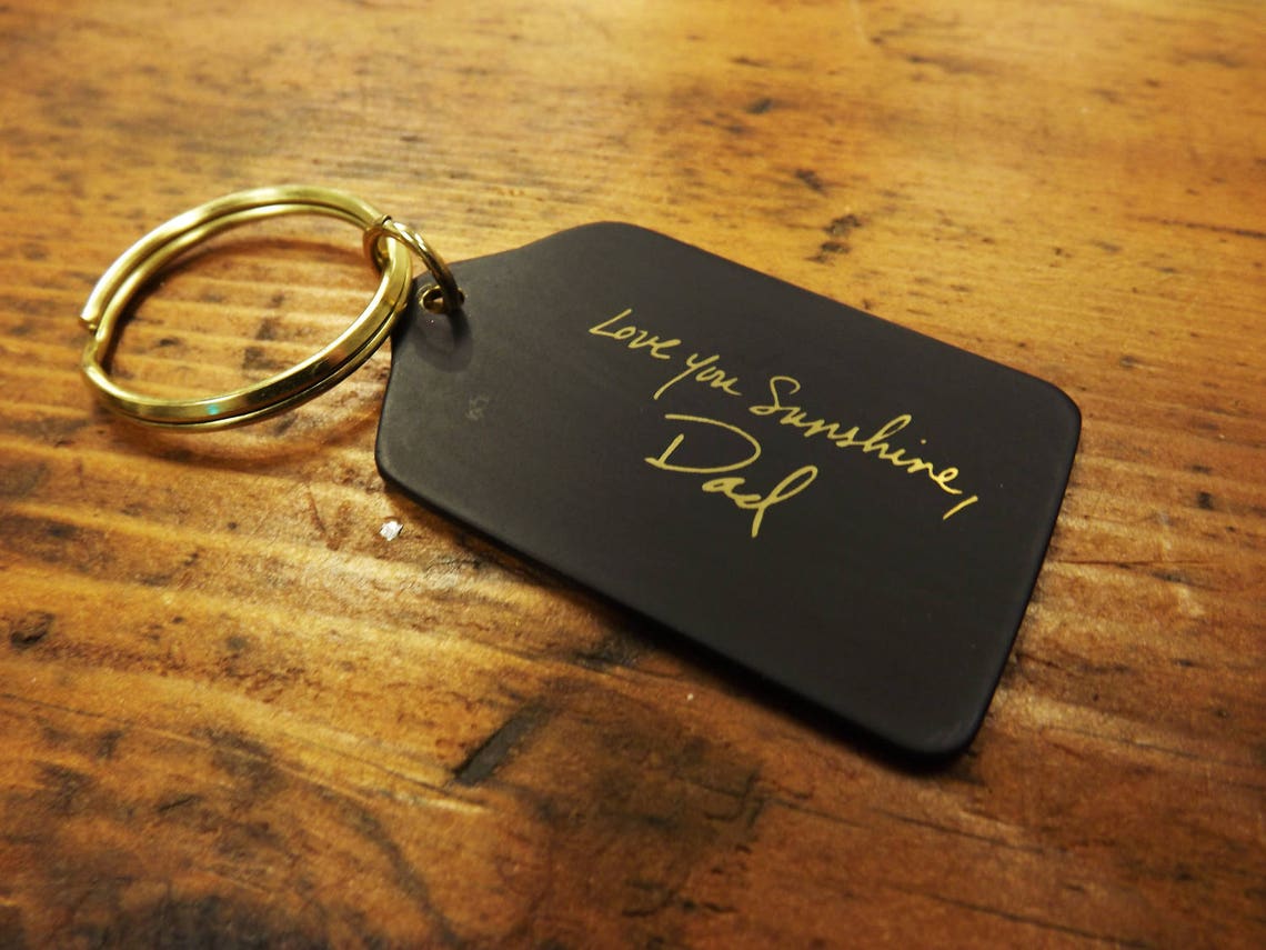 Handwritten Key Chain Personalized Writing Handwritten Key | Etsy
