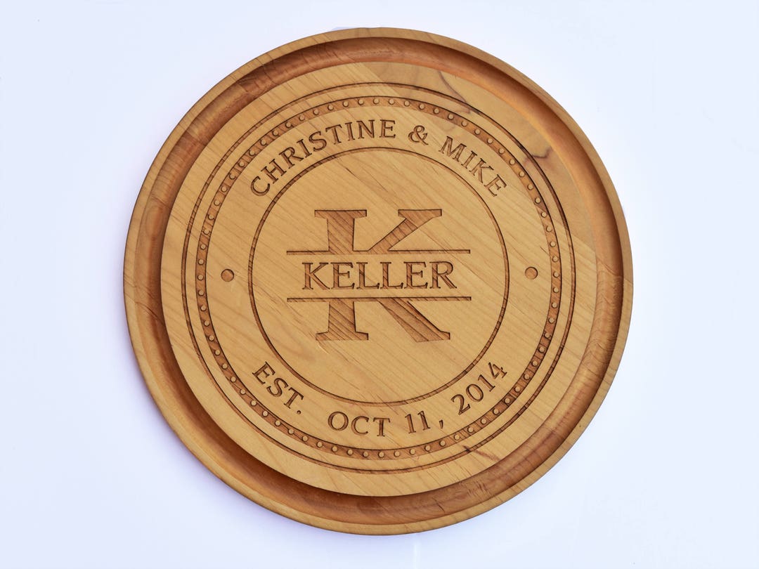 Personalized Cutting Board, Engraved Circular Board, Round Cutting ...