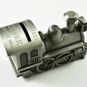 Personalized Train Bank Locomotive Piggy Bank Personalized - Etsy