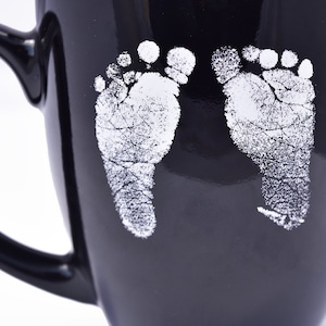 Personalized Foot Print Mug, Foot Print Coffee Mug, Actual Footprint ...