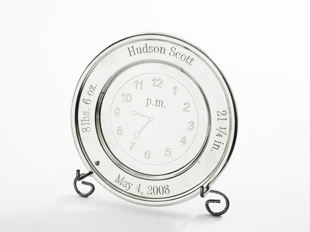 Personalized Baby Gift, Birth Announcement Clock, Baby Birth Clock ...