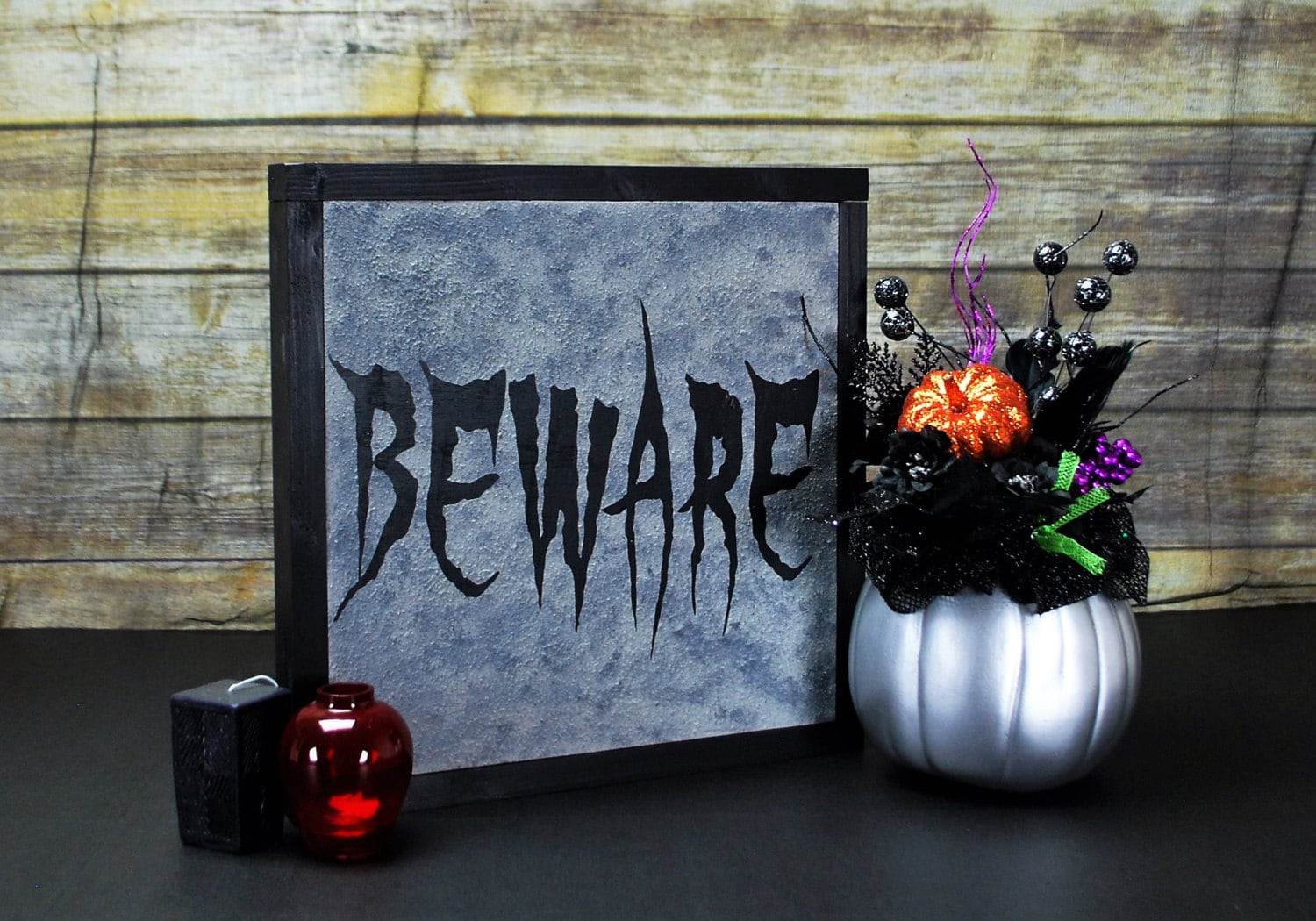 Gothic Halloween Sign, Halloween Wood Sign, Halloween Wall Decor ...