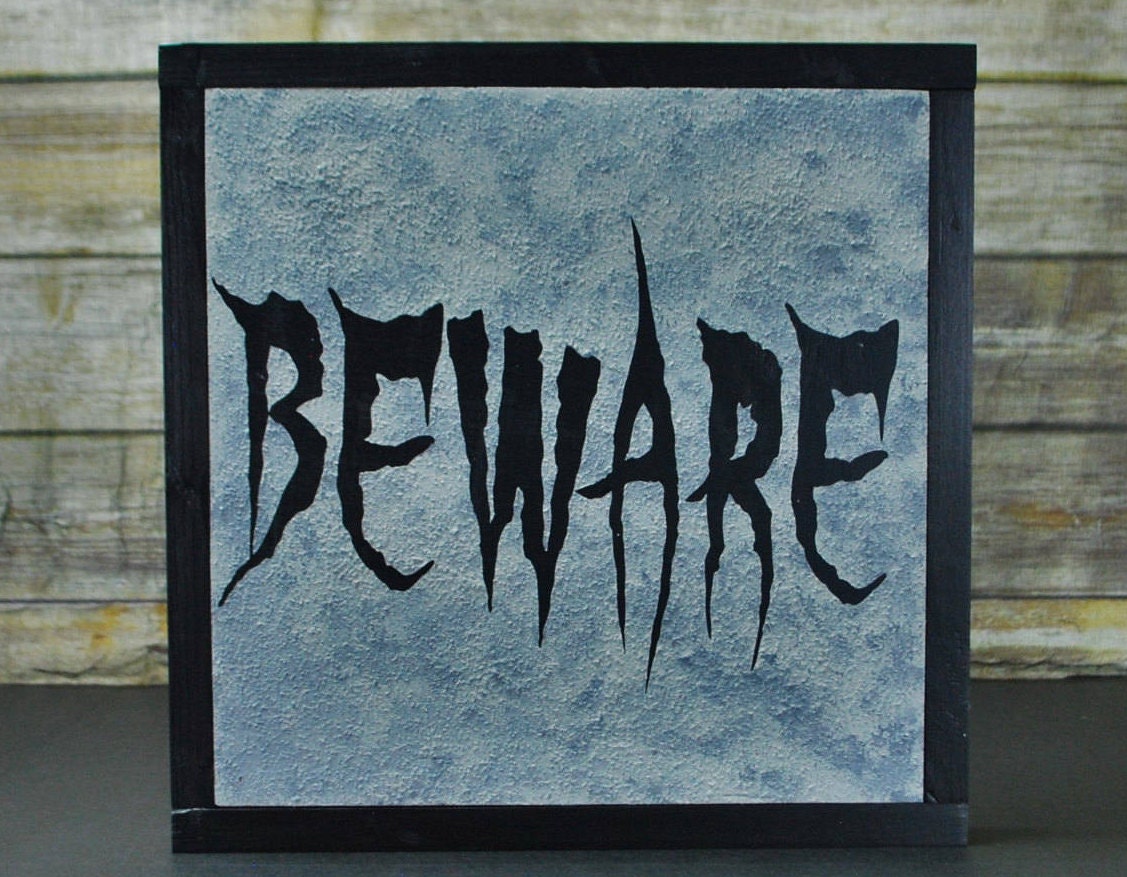 Gothic Halloween Sign, Halloween Wood Sign, Halloween Wall Decor ...