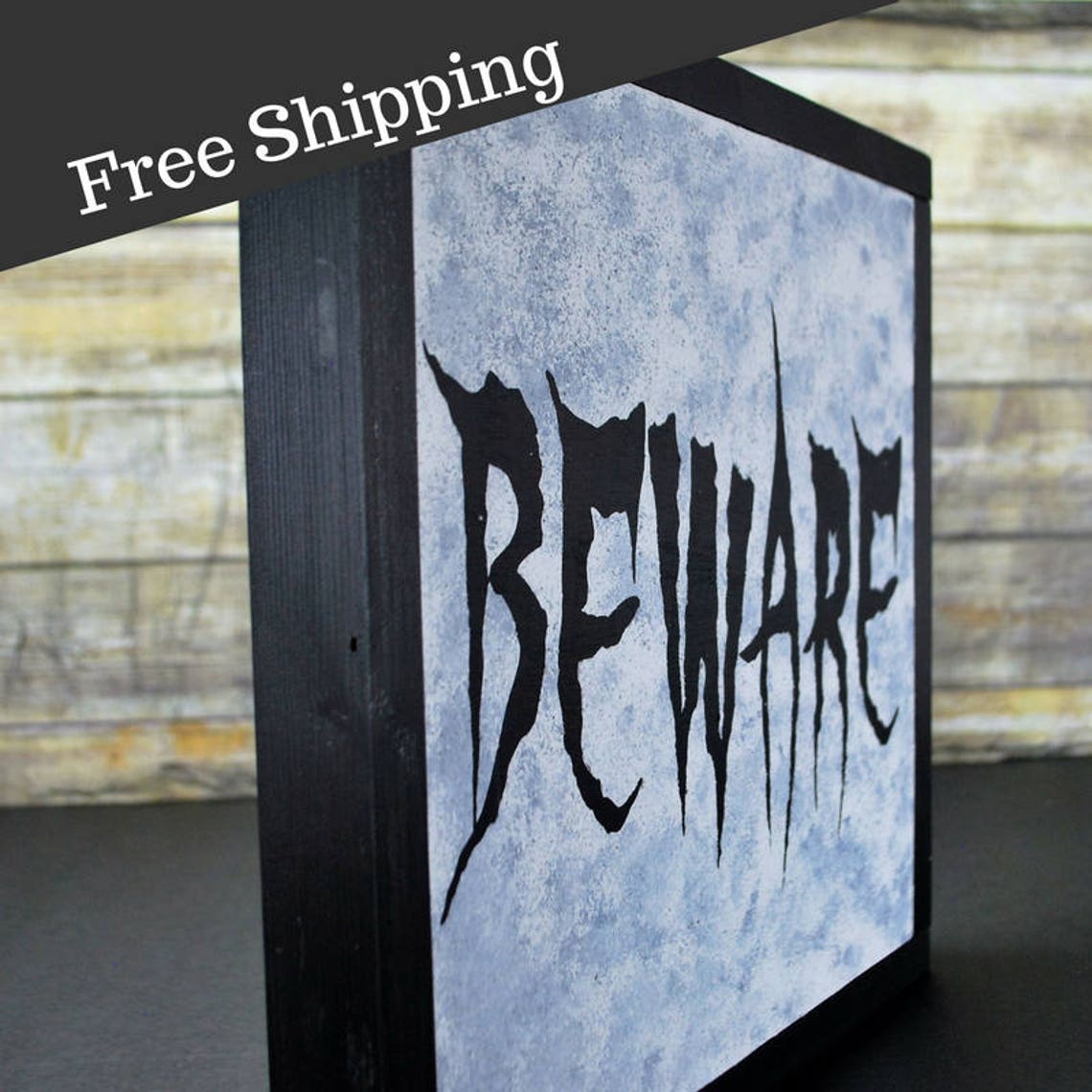 Gothic Halloween Sign, Halloween Wood Sign, Halloween Wall Decor ...