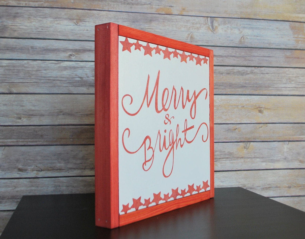 Merry and Bright Sign Farmhouse - Merry and Bright Sign Wood - Merry ...