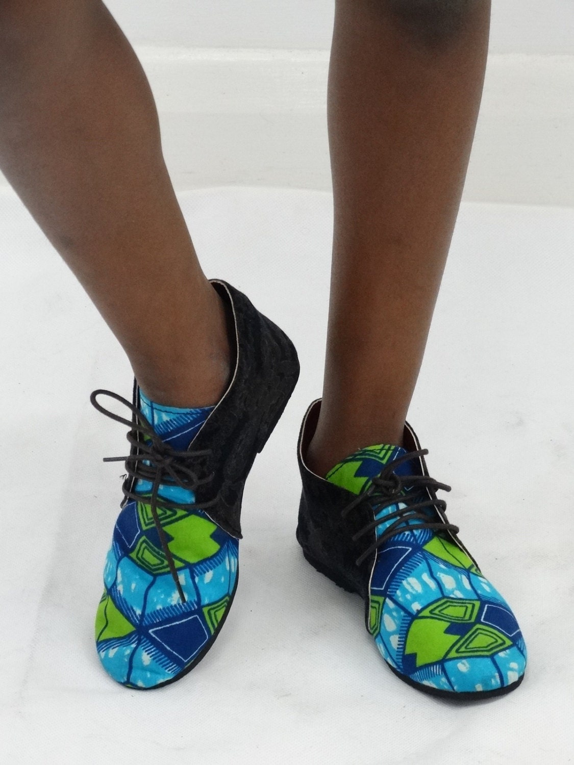 Africa Inspired Wax Print Boys Lace up Shoes - Etsy