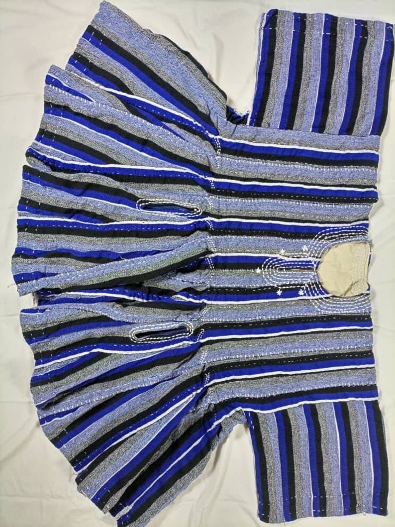 Qaulity Short Sleeve Blue Northern Ghana Men Hand Woven Traditional ...