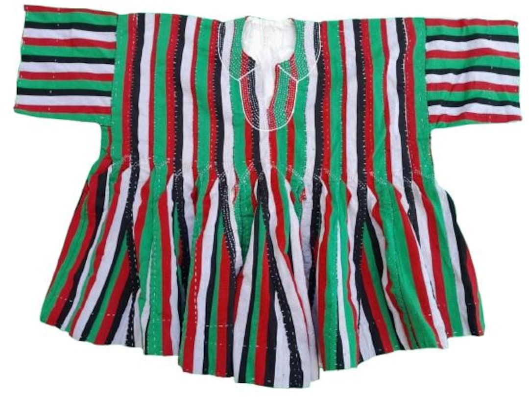 Handwoven Ghana Smock With Matching Hat: NDC Party Colors, Fits Small ...