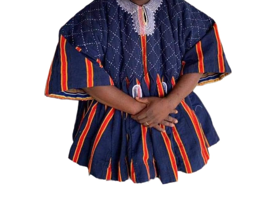 Qaulity Navy Blue and Orange Short Sleeve Northern Ghana Orange Men ...