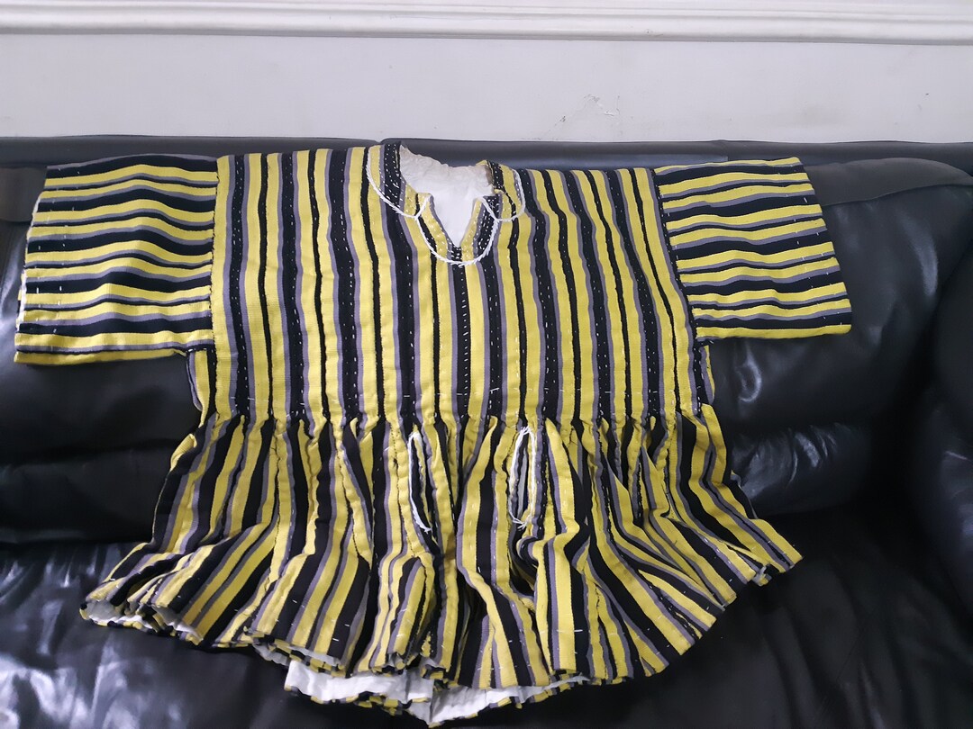 Qaulity Yellow and Black Short Sleeve Northern Ghana Orange Men Hand ...