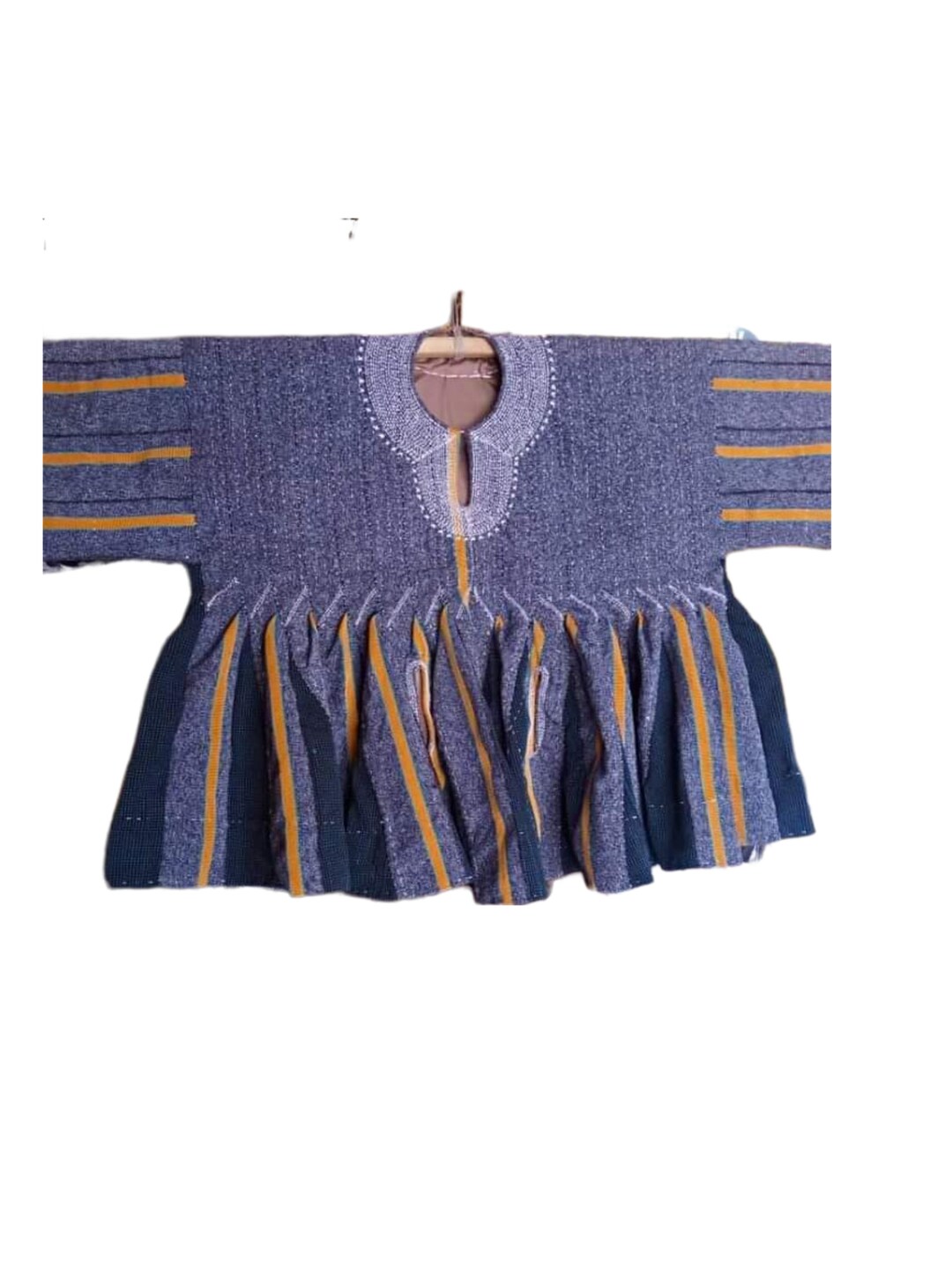 Hand Woven Fugu Smock Top: Northern Ghana Batakari, Orange Kente - Etsy