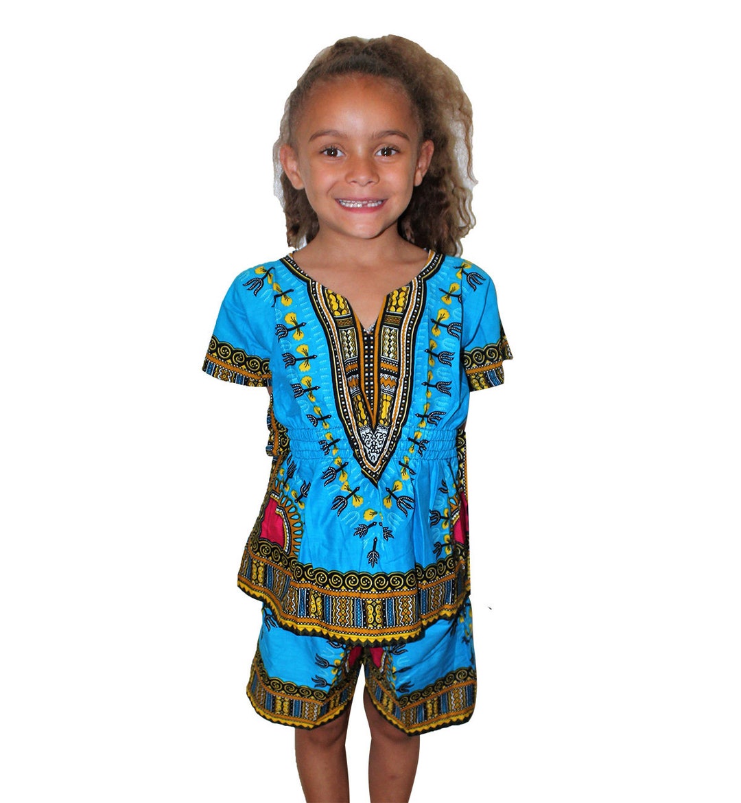 Kids Unisex Dashiki Africa Tribal Print Festival Kaftans Causal Set ...