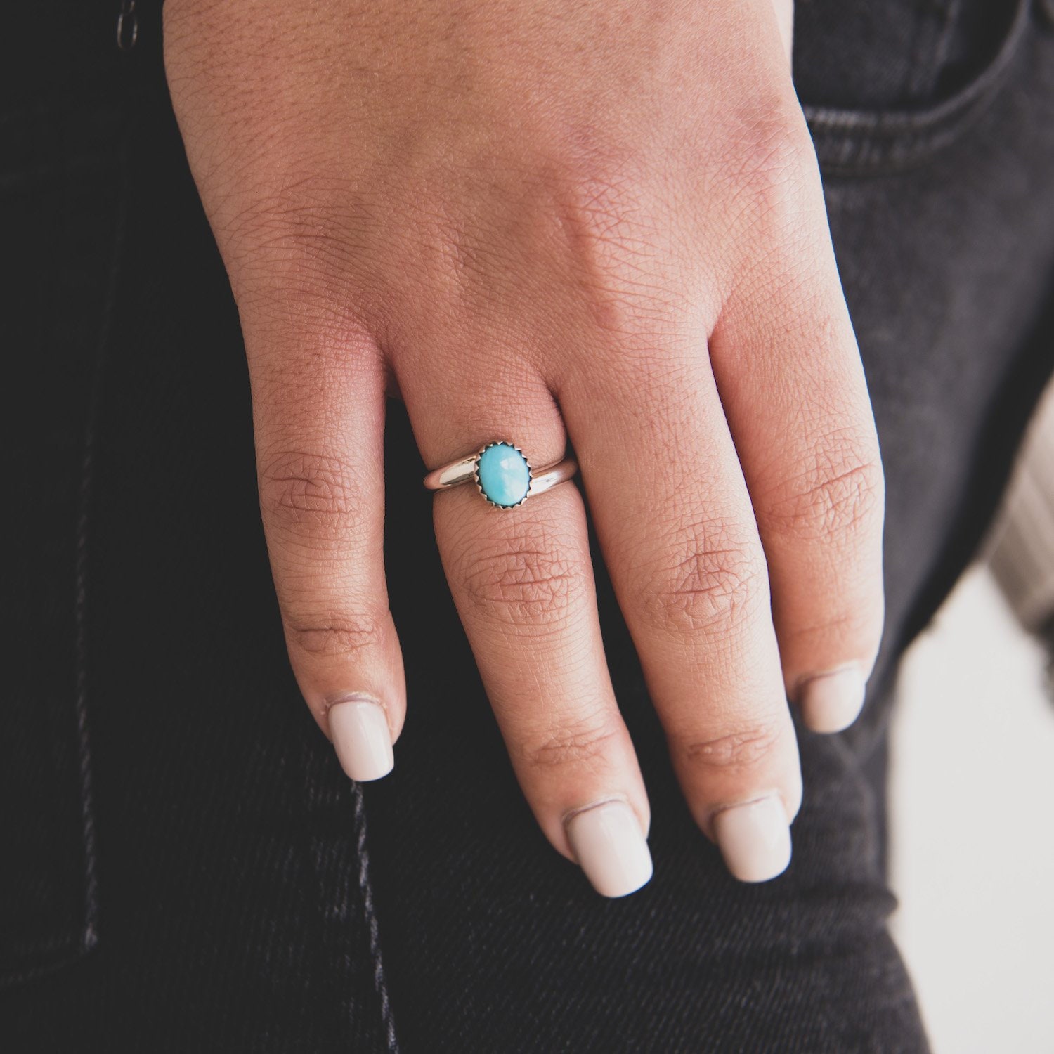 Turquoise Stone Ring, Turquoise Gemstone Ring, Sterling Silver Ring ...