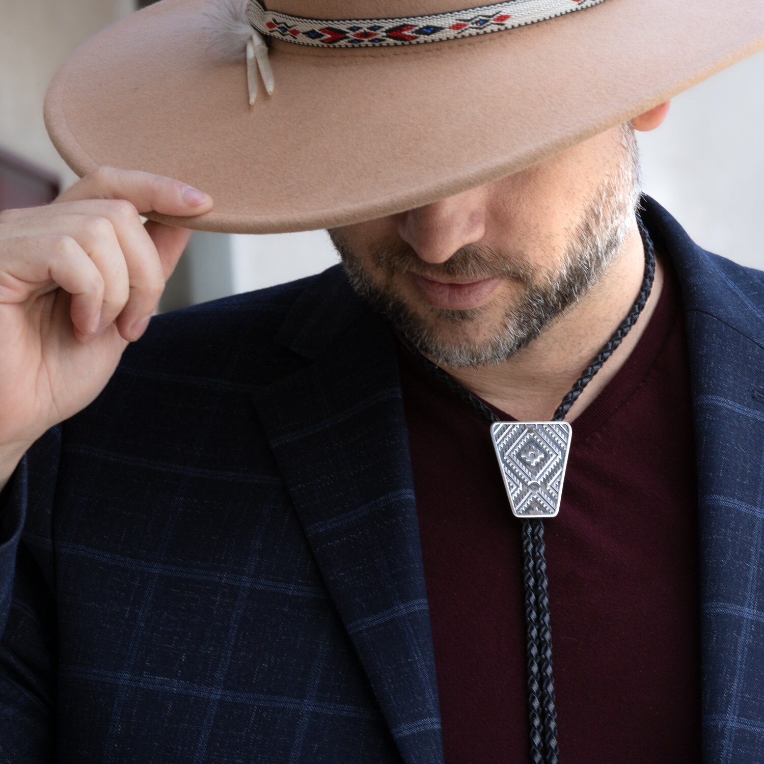 Sterling Silver Formal Bolo Tie, Bolo Tie for Men and Women, Wedding ...