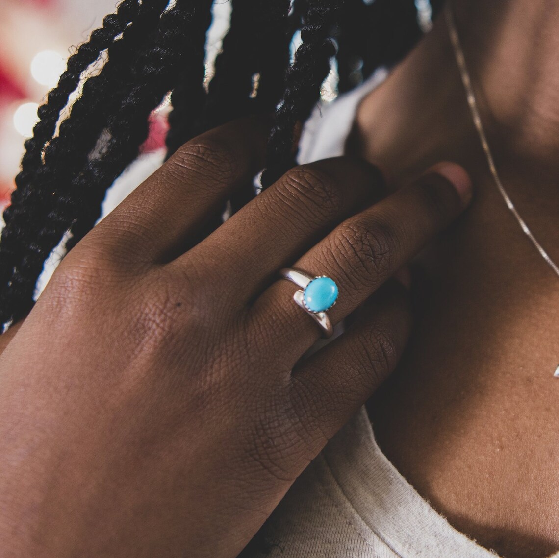 Turquoise Stone Ring, Turquoise Gemstone Ring, Sterling Silver Ring ...