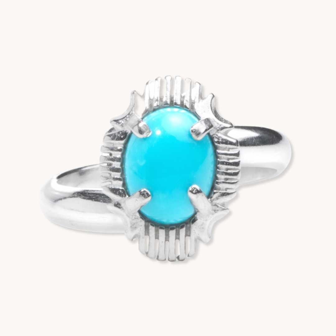 Turquoise Zia Ring, Southwest Band Ring, New Mexico Zia Ring, Turquoise ...