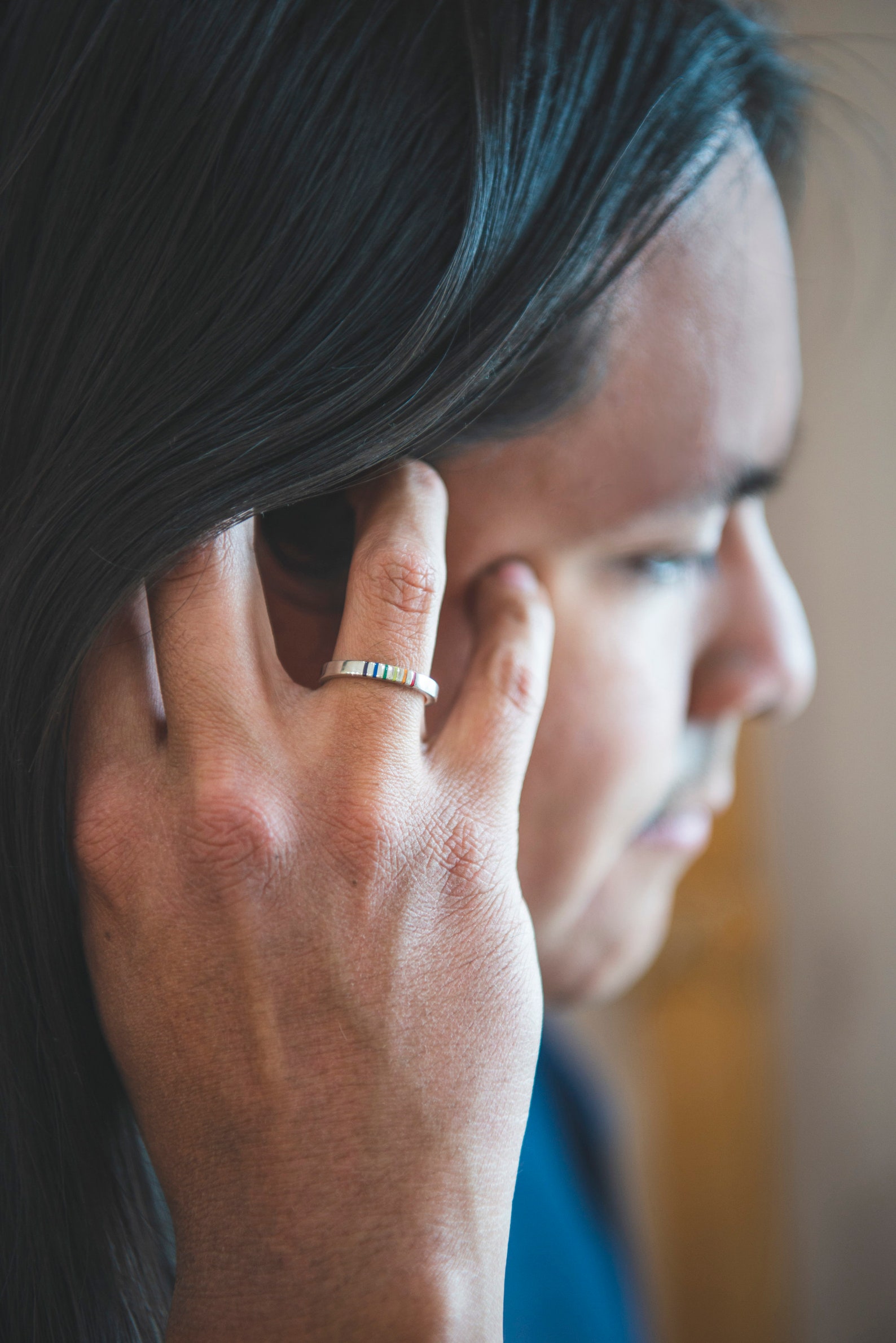 Pride Ring Sterling Pride Ring Rainbow Ring Silver - Etsy