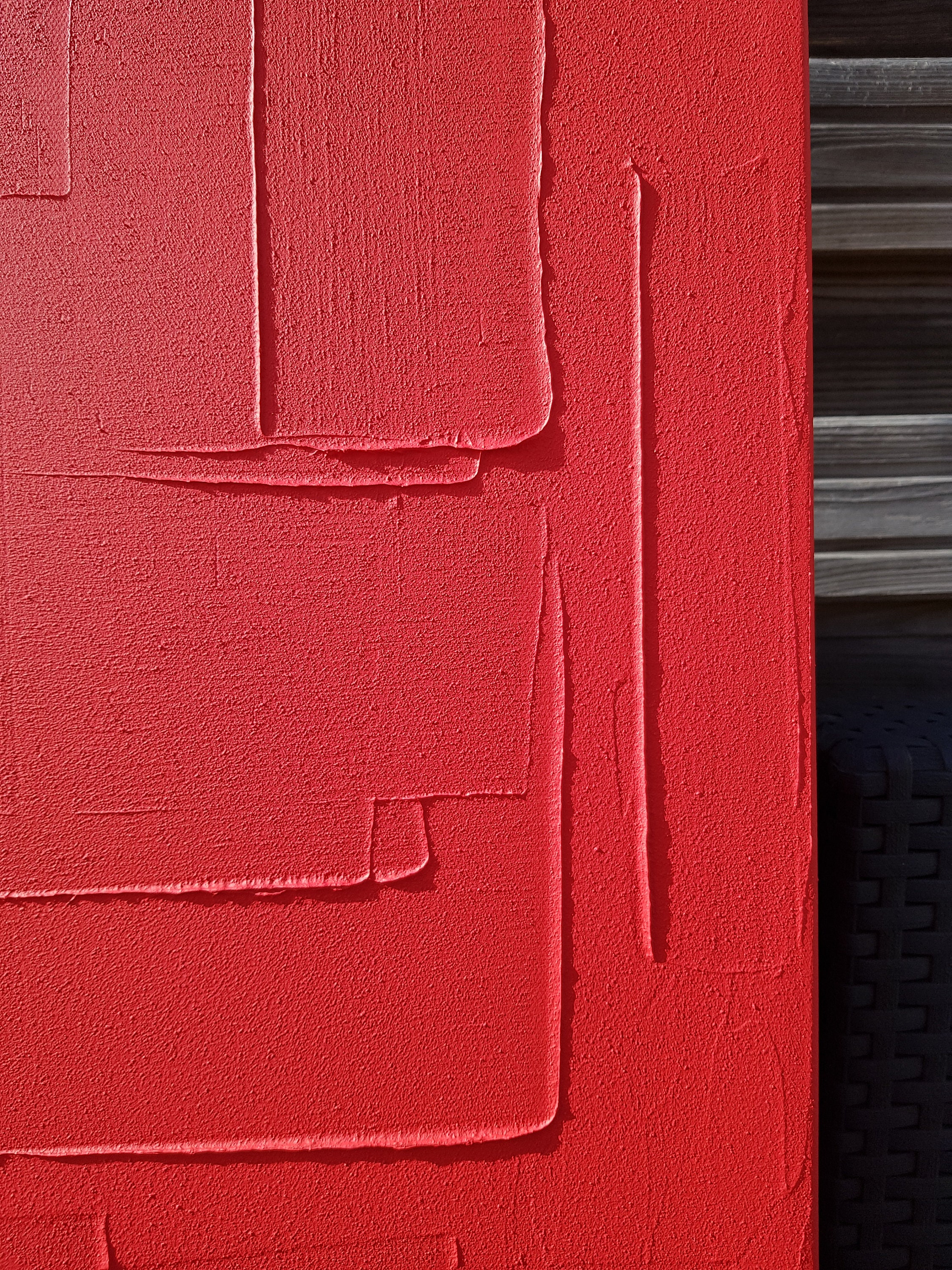 Monochrome Red Painting Minimalist Painting Handmade Canvas Stretched ...