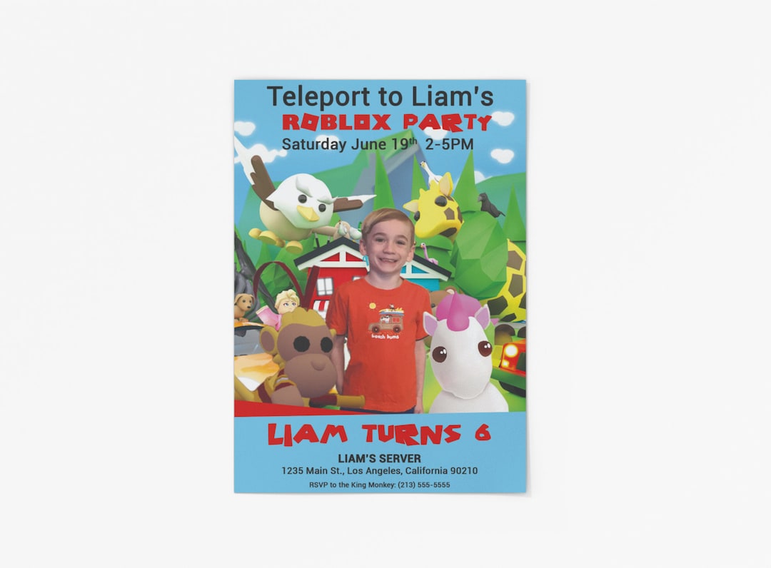 Roblox Adopt Me Birthday Party Invitation - Etsy