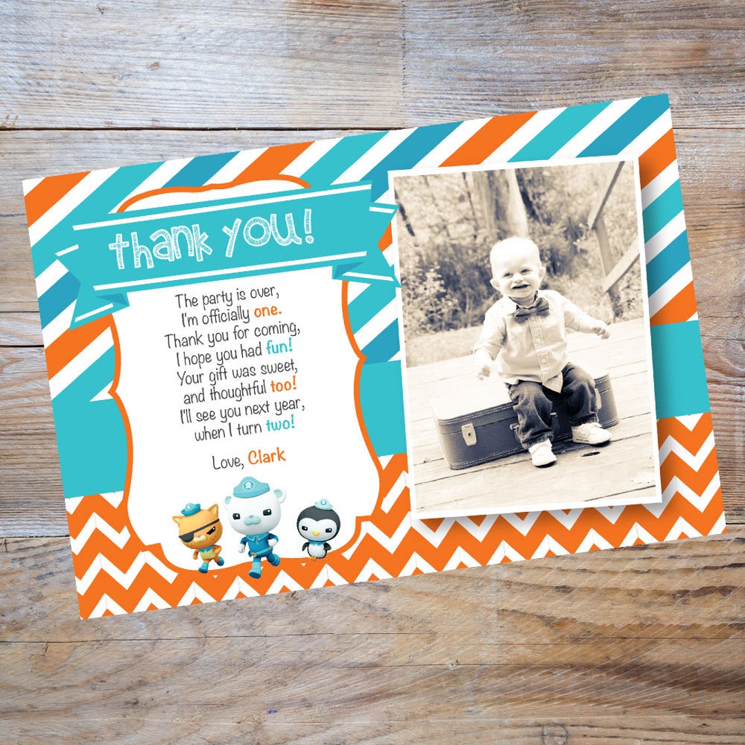 Octonauts Thank You Card - Etsy