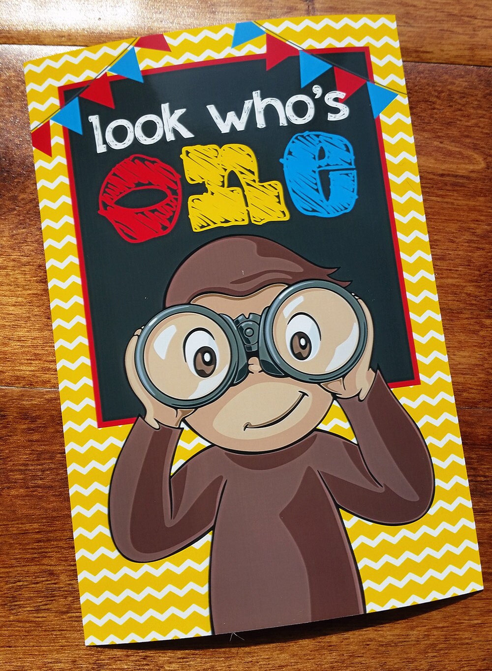 Curious George "look Who's One!" Sign - Etsy