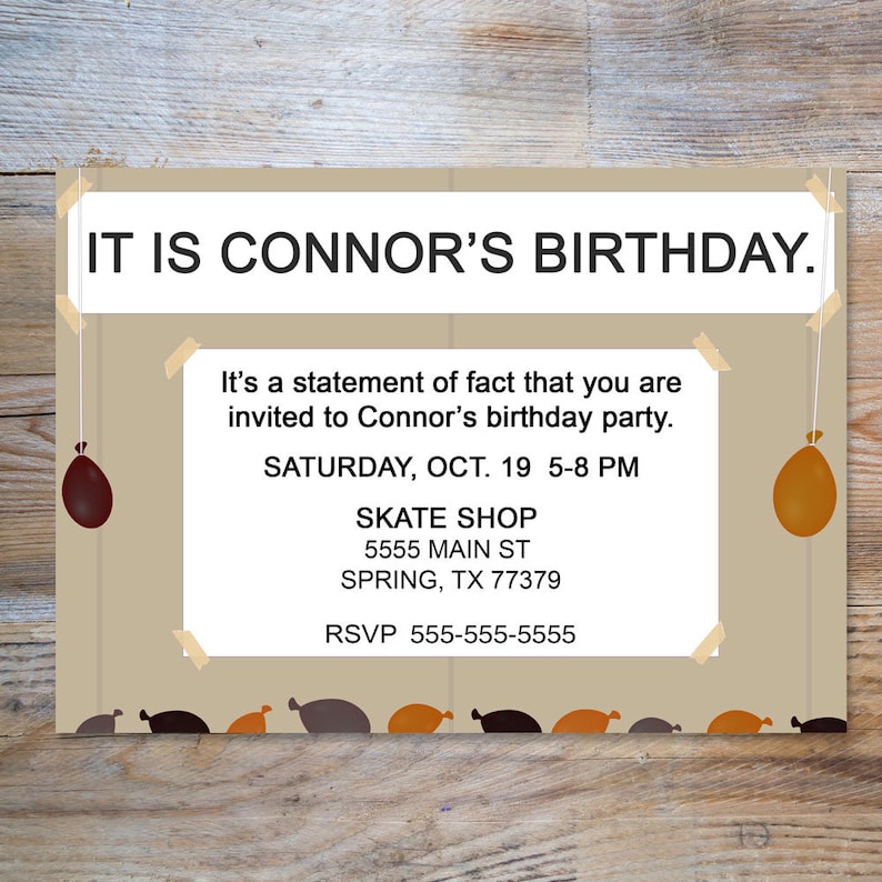 The Office Themed Birthday Party Invitation - Etsy