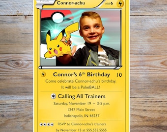 Pokemon Birthday Party Invitation - Etsy