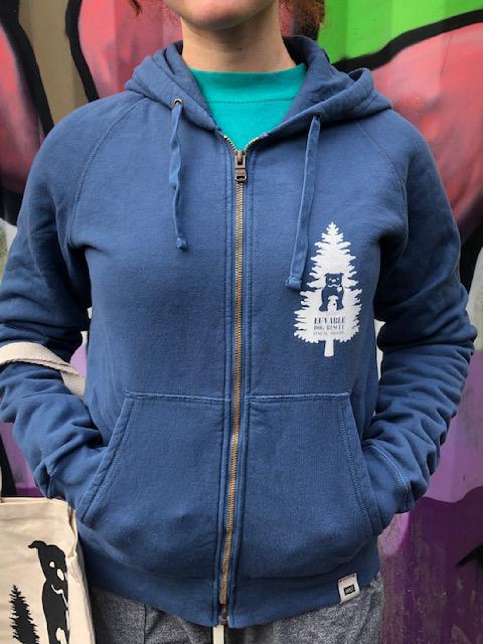 Blue Luvable Hoodie Logos Front and Back - Etsy