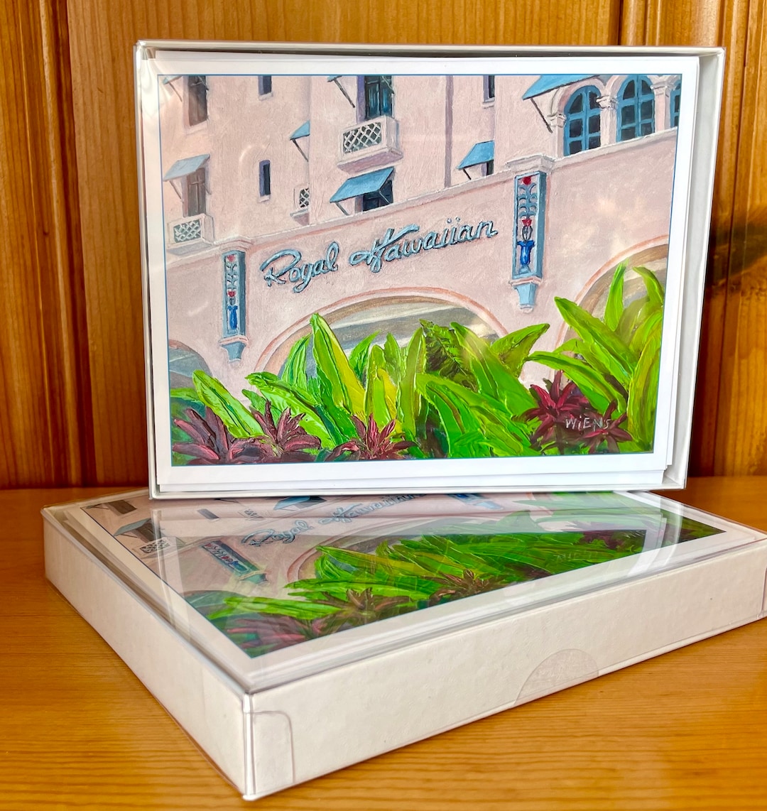 Royal Hawaiian Hotel Note Cards, Set of 8 With Envelopes, Blank Inside ...