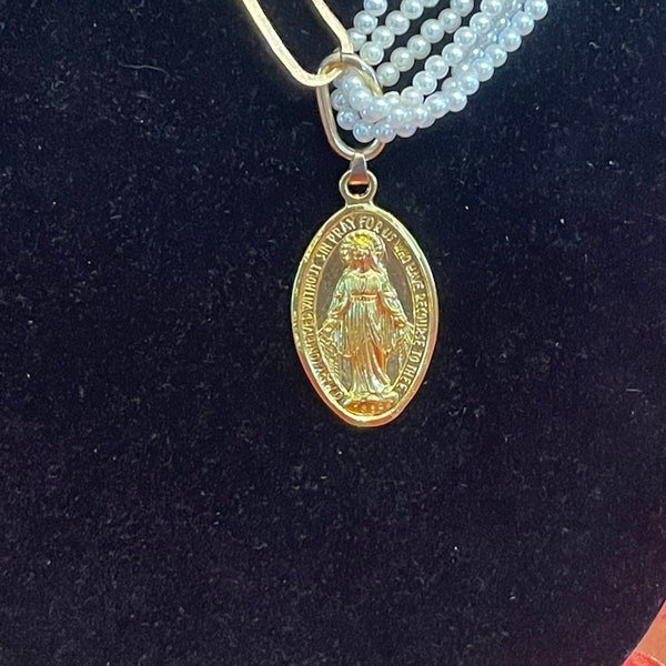 Large Gold Miraculous Medal - Etsy