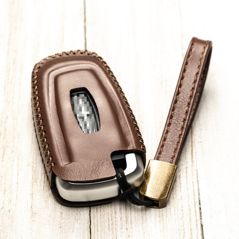 Leather Key Fob Case: 5-button, Fits Lincoln Aviator Corsair Nautilus ...