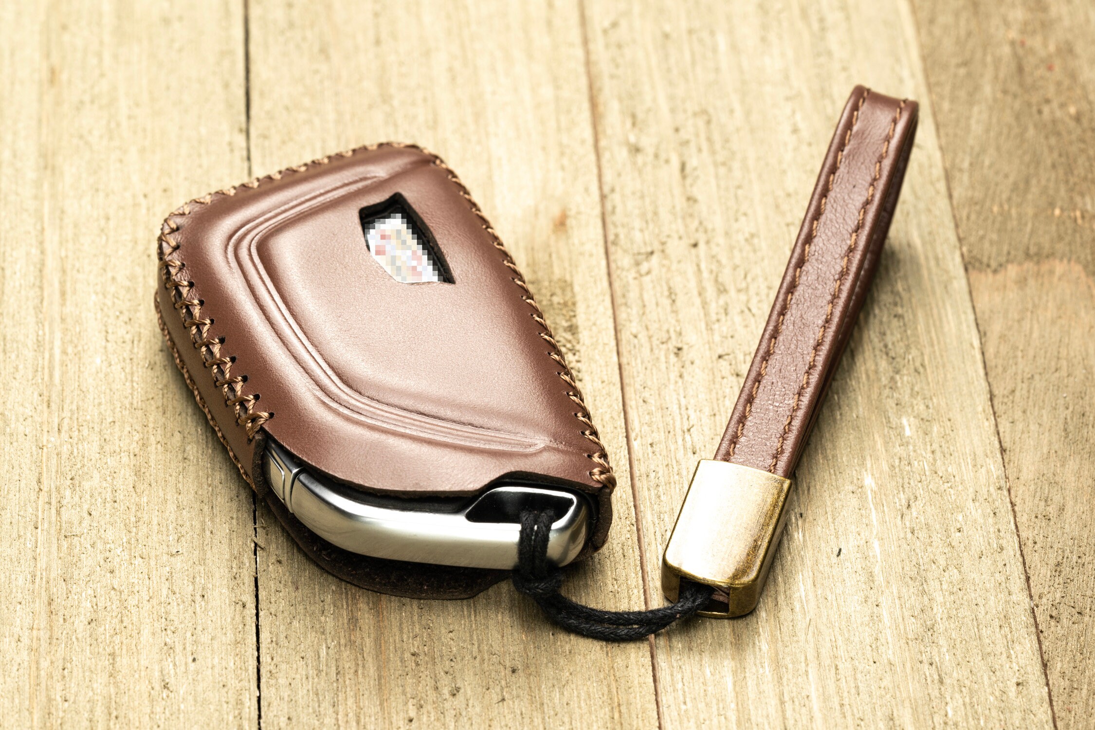 Vitodeco 5-button Genuine Leather Smart Key Fob Case Compatible for ...