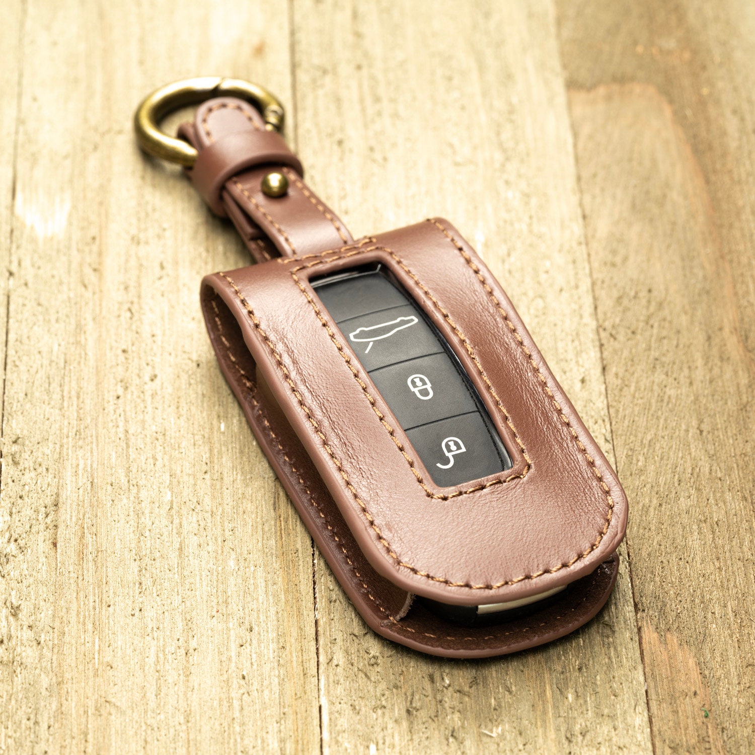 Vitodeco 3 or 4 Button Leather Smart Key Fob Case Cover Protector ...