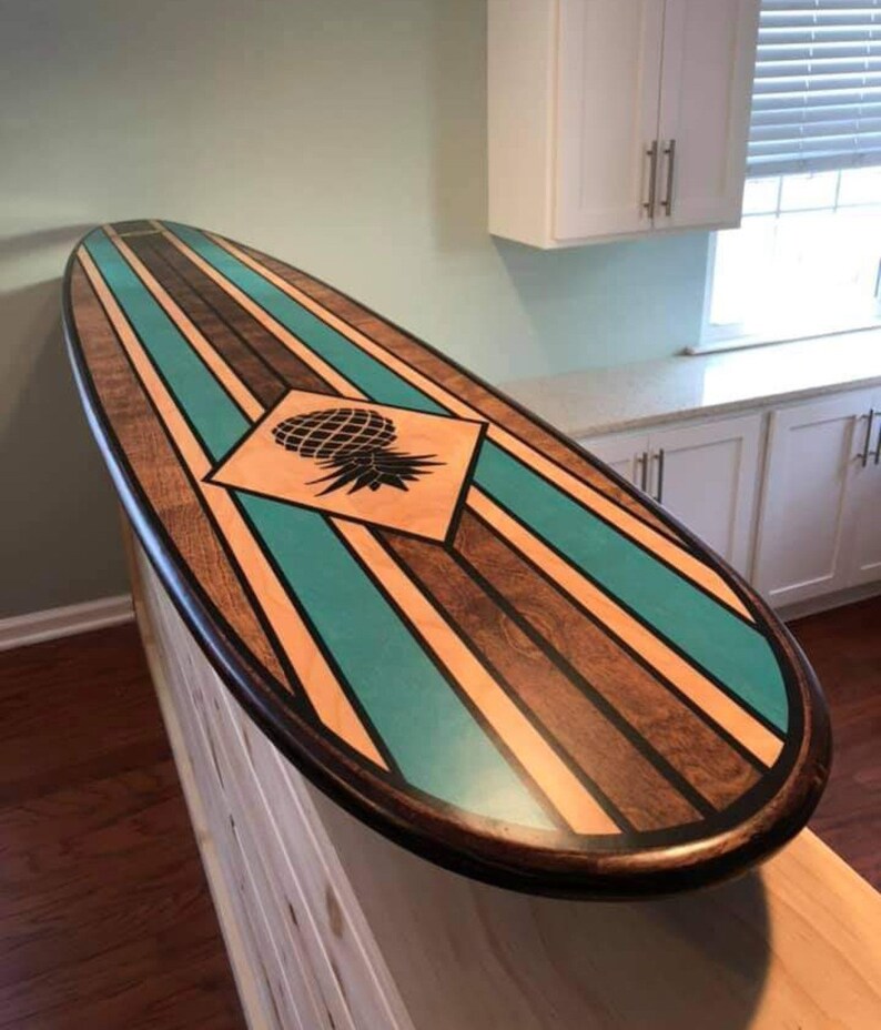 THICK Wood Surfboard Wall Art Bar Top Table Shower Sign Custom Rare! - Etsy